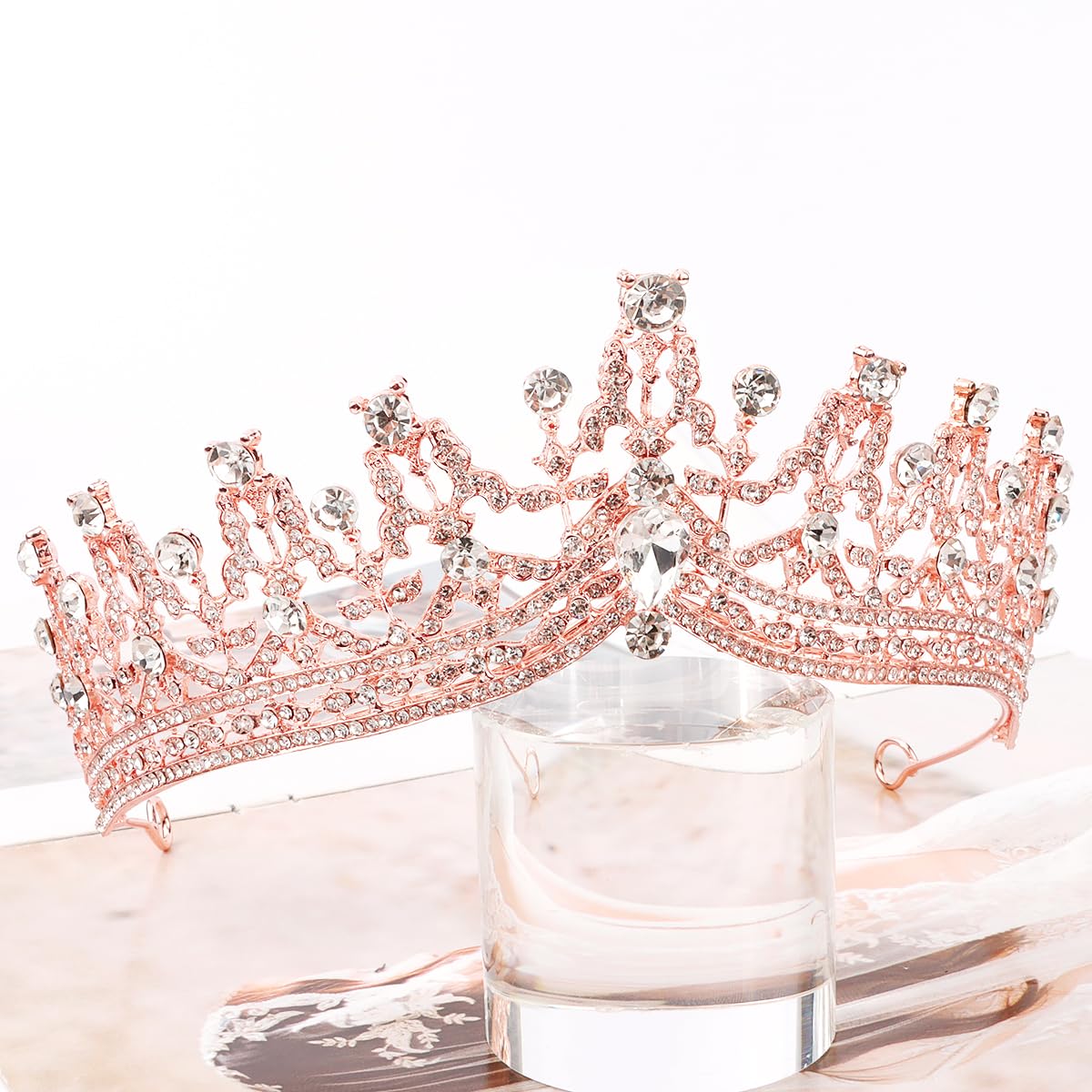 Snapklik.com : Rose Gold Tiaras And Crowns For Women, Corona Para 15 ...