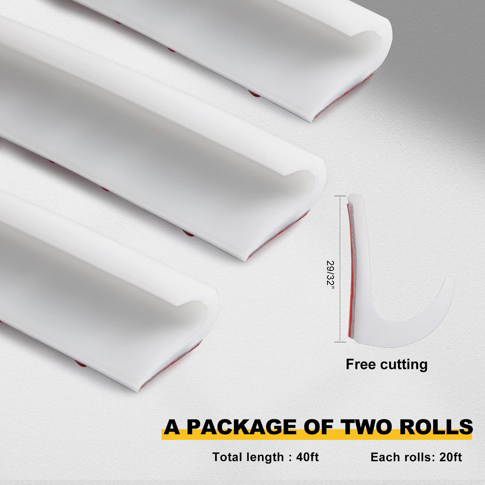 Snapklik.com : Tondiamo 40 FT RV Rain Gutter Plastic Drip Rail PVC ...