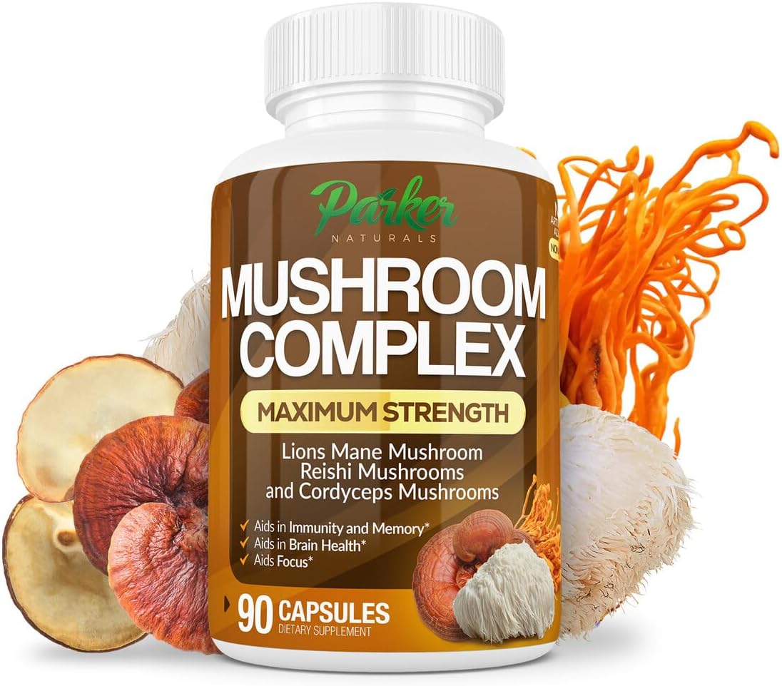 Amazon.com: Parker Naturals Mushroom Complex Capsules, Premium Lions ...