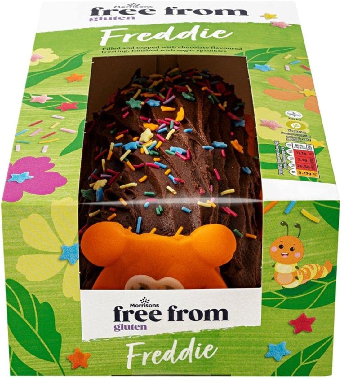 Morrisons Free from Caterpillar Cake 610g : Amazon.co.uk: Grocery