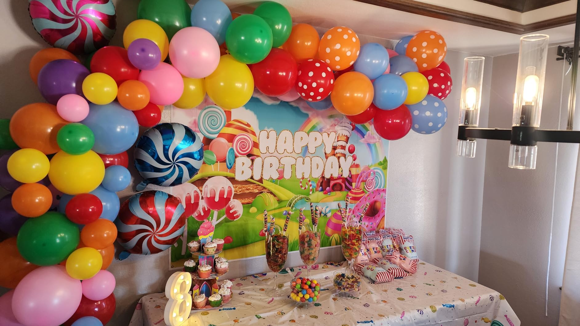 Amazon.com: Winrayk 134Pcs Candyland Party Decorations Birthday ...