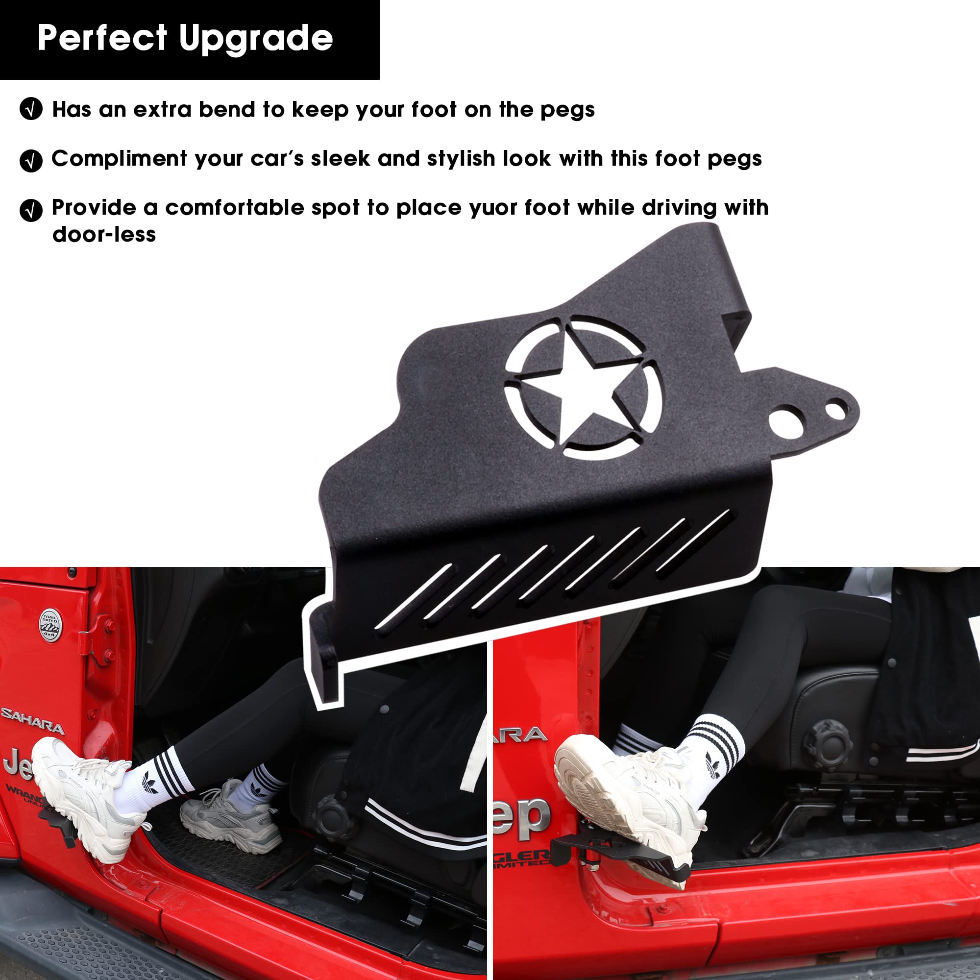 Snapklik.com : Sukemichi Foot Pegs Doors Off For Jeep JK JL JT ...