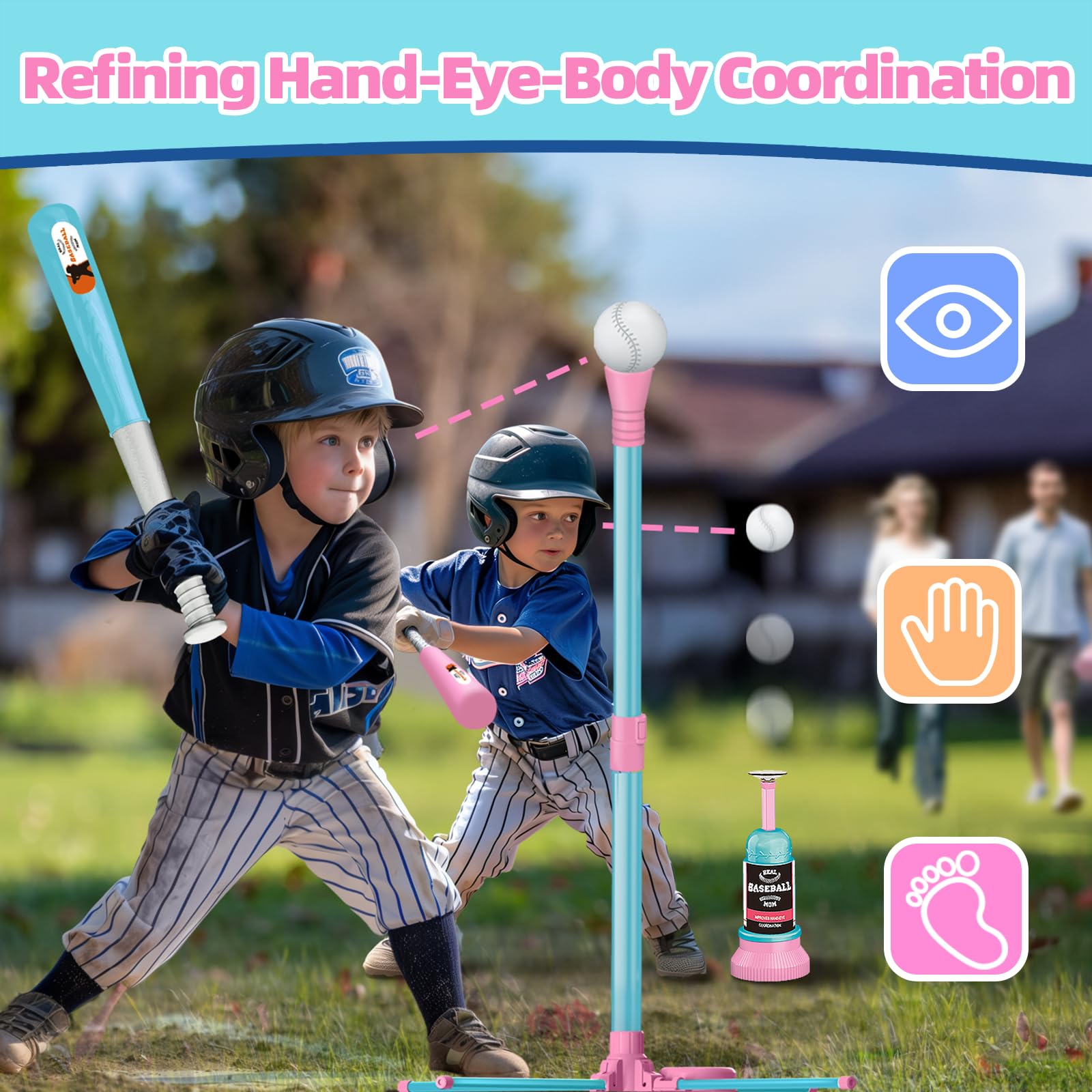 Snapklik.com : Surelect 3-in-1 T Ball Set For Kids, Adjustable Height ...