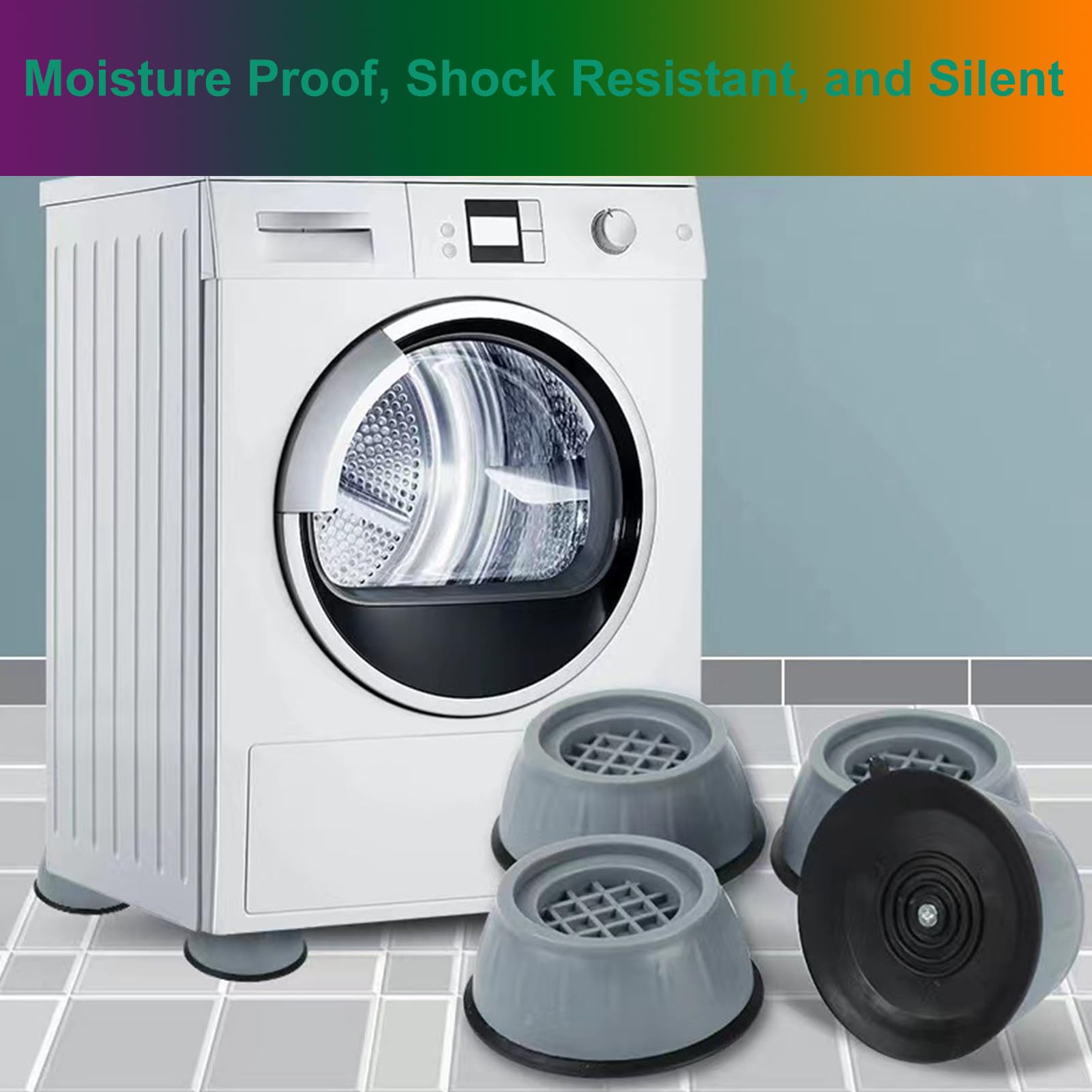 Snapklik.com : Washing Machine Stand Rubber Support Stabilizer