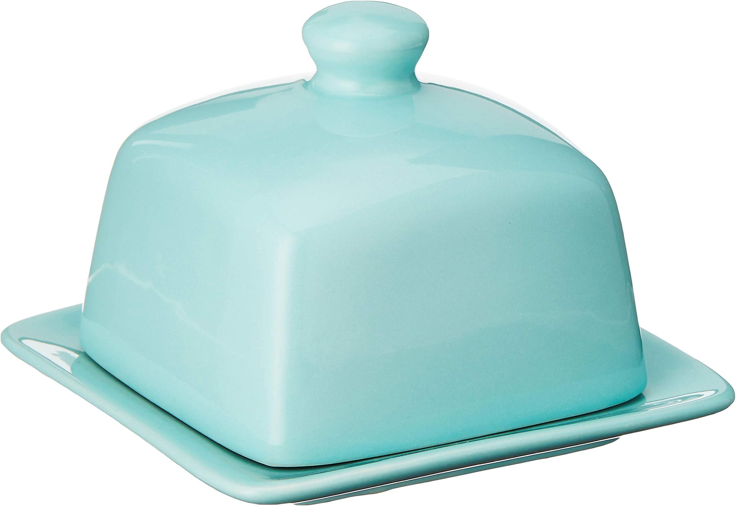 Amazon.com | NAGU Mini Square Butter Dish with Lid, White Procelain ...
