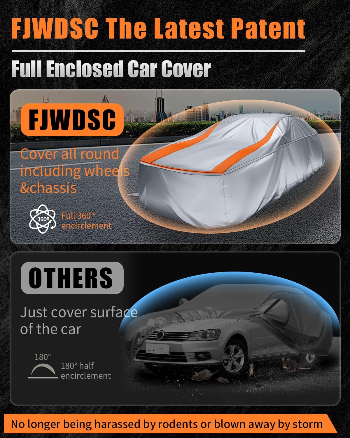 Snapklik.com : Sliver Full Enclosed Small Car Covers Universal Fit ...