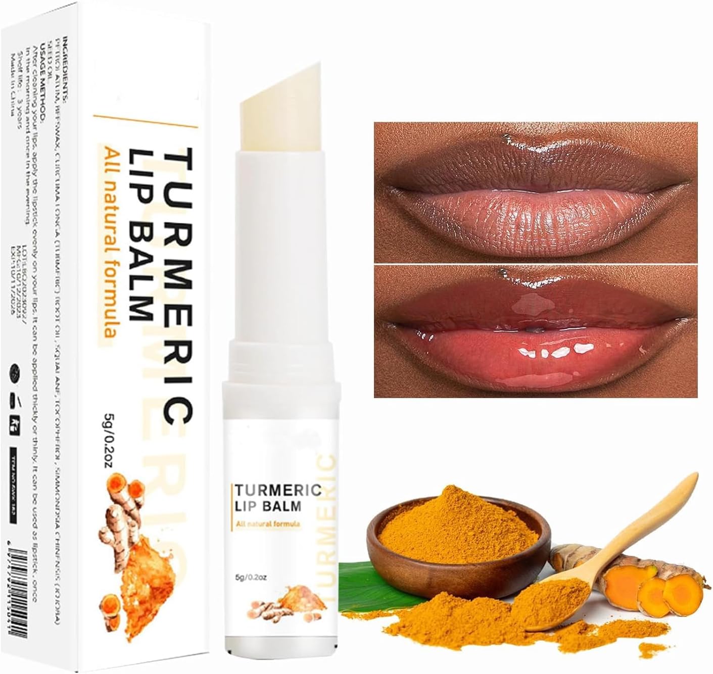 Amazon.com : 2PCS Natural Plant lip balm Pink Lips Serum Lightening ...