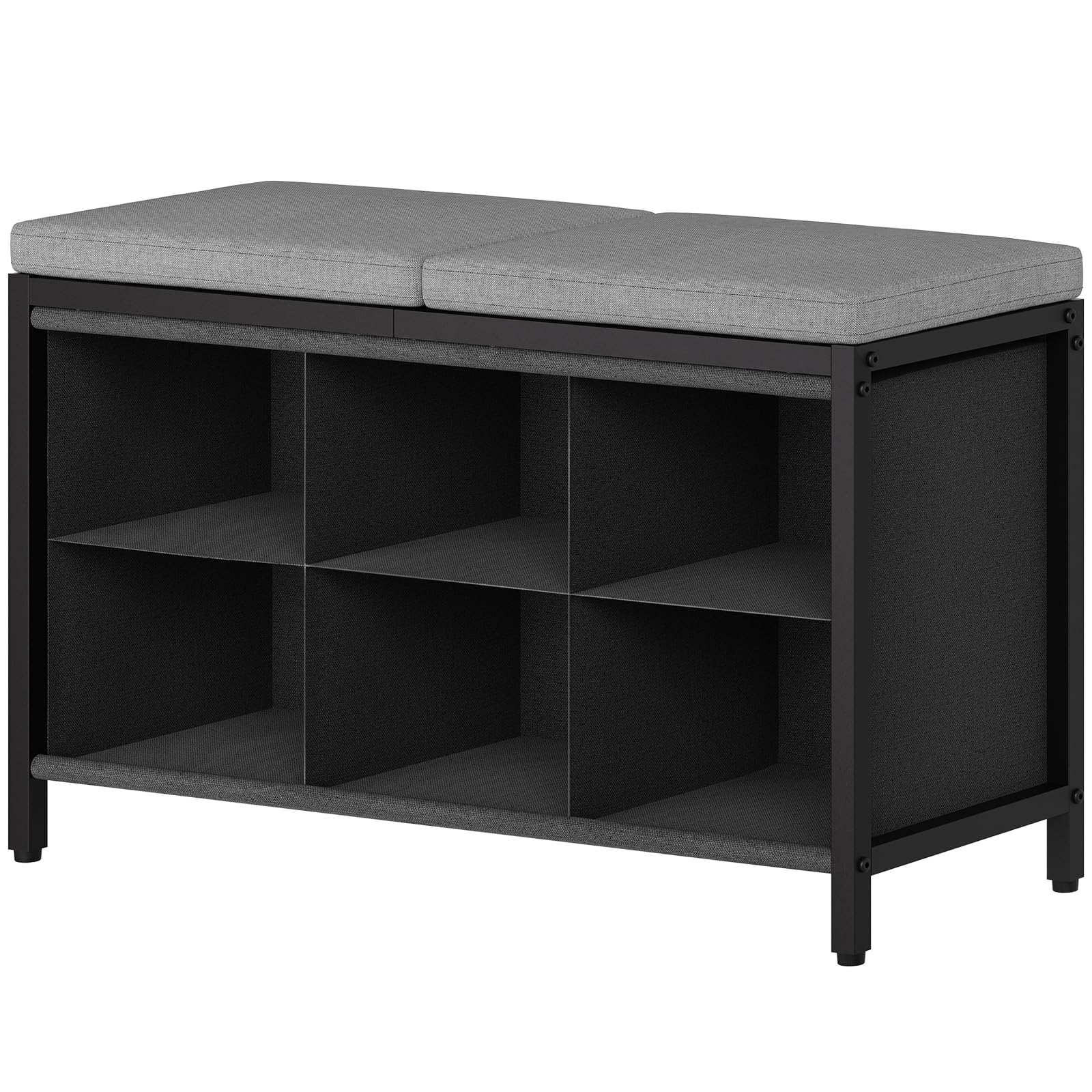 Amazon.com: YATINEY Shoe Storage Bench with Cushion, Shoe Cubby Bench ...