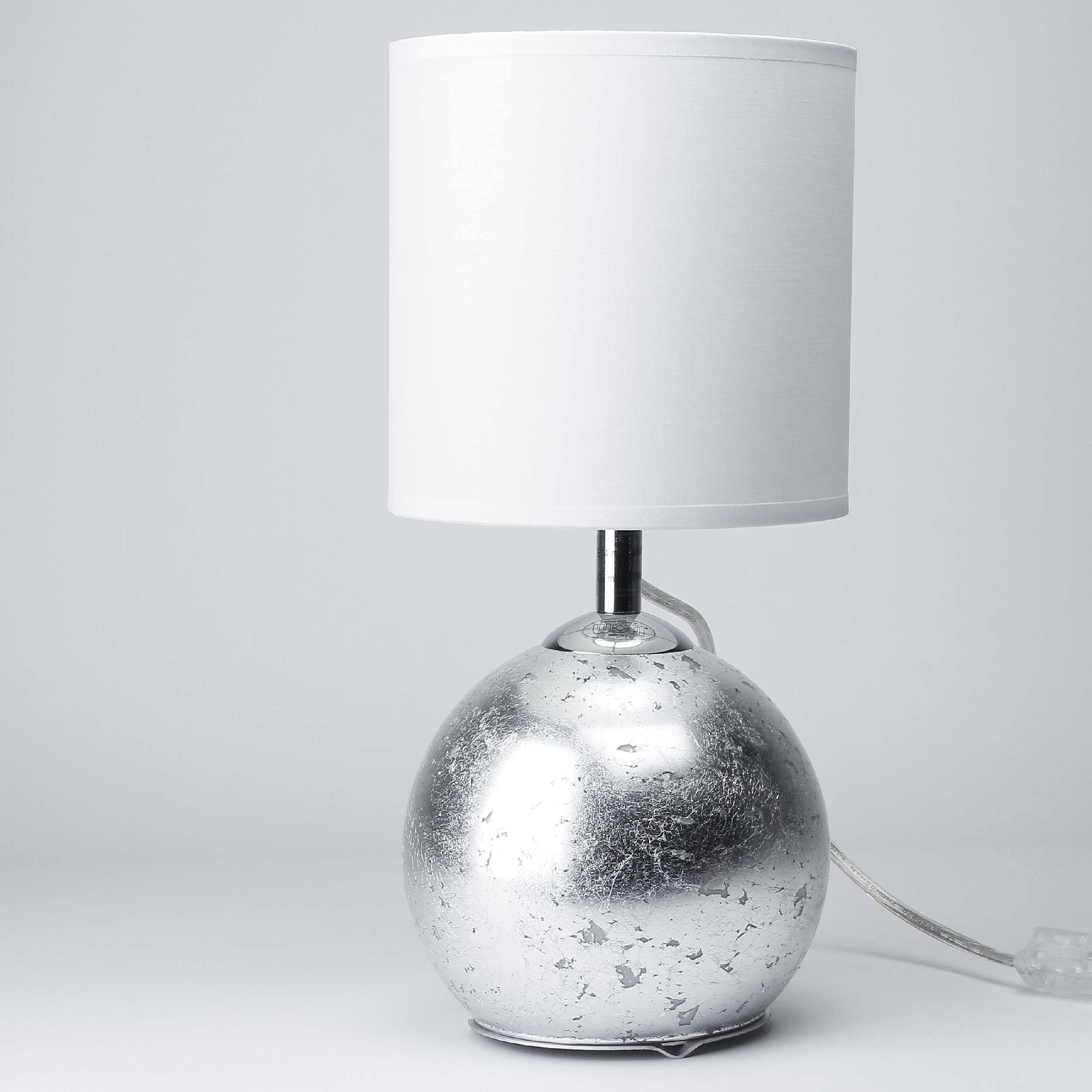 Silver Table Lamp Chelworth Grey Faceted Glass Table Lamp With