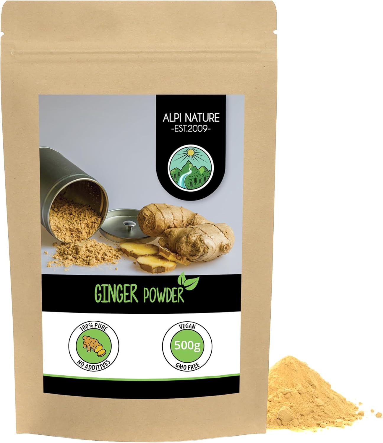 Ginger Powder (500g, 1.1lb), Ground Ginger, 100% All-Natural, Gently ...