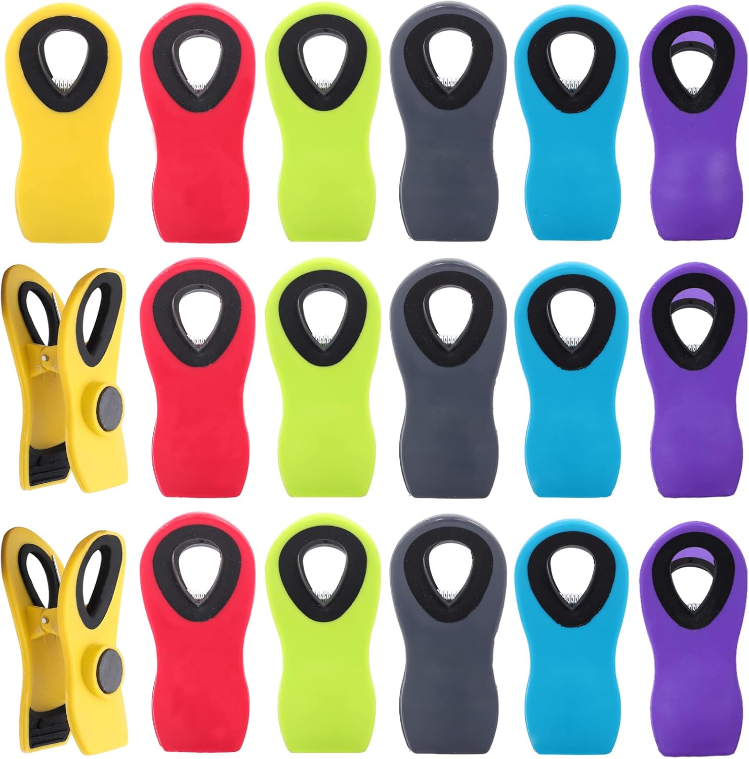 Amazon.com: 18 Pack Bag Clips with Magnet,Chip Clips Bag Clips Food ...