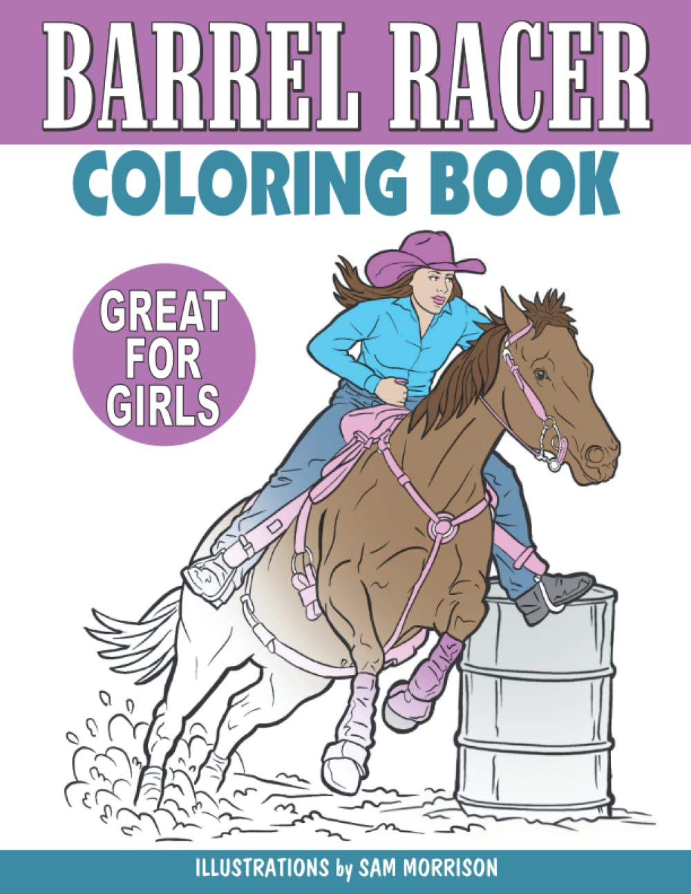 Barrel Racing Horse Coloring Pages