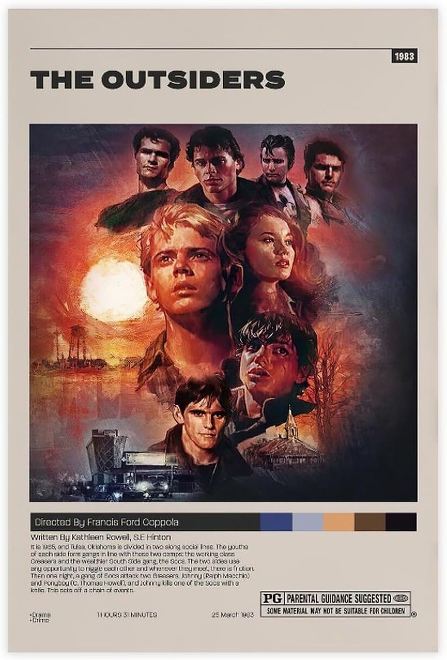 Amazon.com: shitou The Outsiders Poster Classic Retro Movie Posters ...
