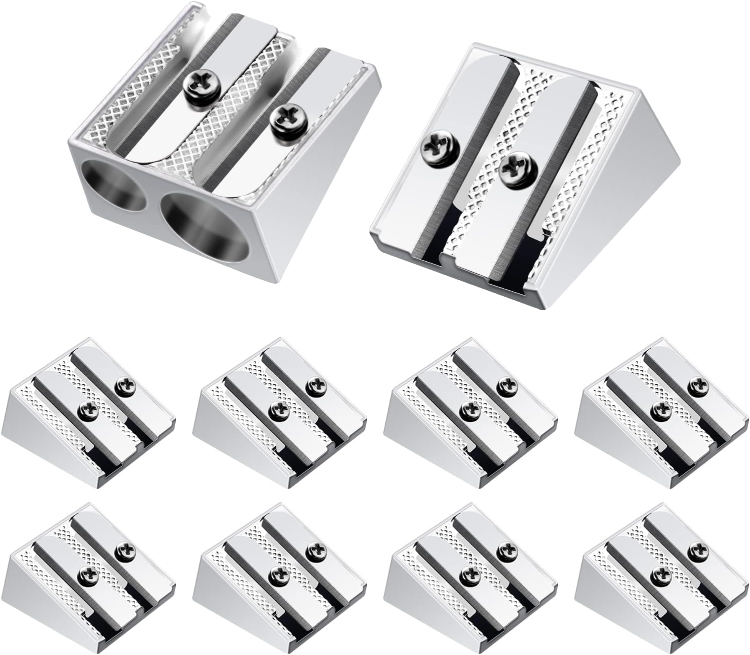 cobee Double Hole Pencil Sharpener, 10pcs Aluminum Alloy Pencil ...