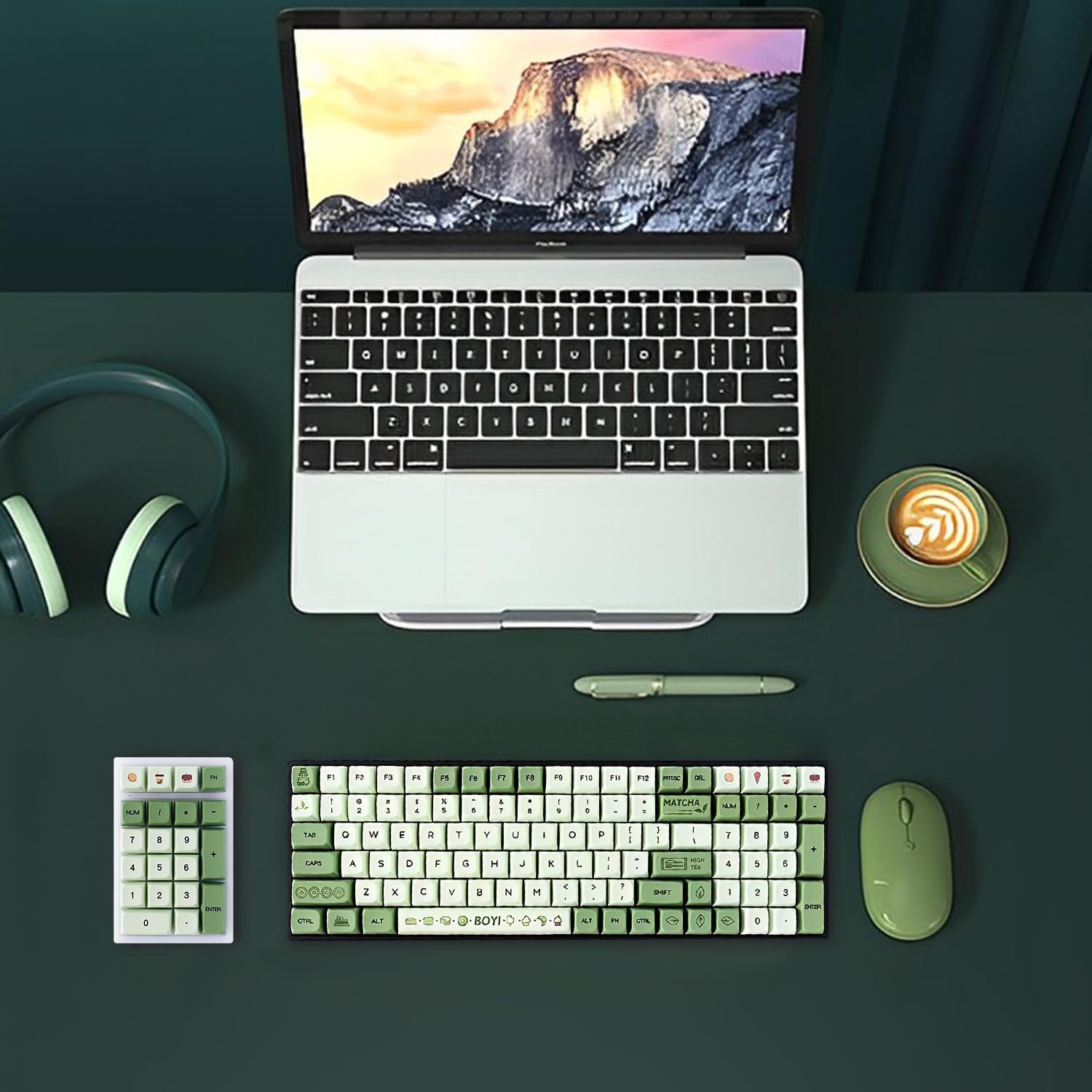 Snapklik.com : TK96 RGB Hot Swappable Wireless Matcha Keyboard,24Ghz ...