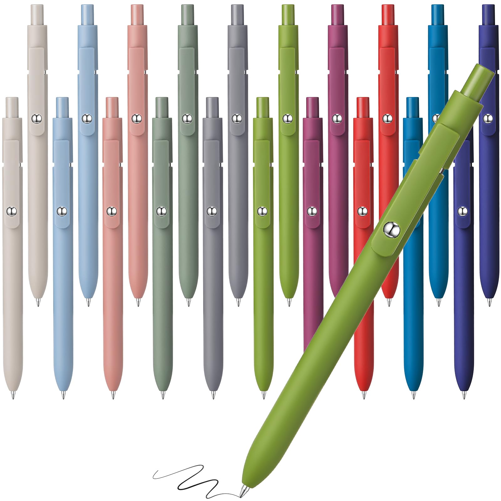 Snapklik.com : 20 Pcs Gel Ink Pens, Black, Retractable, Smooth Writing ...