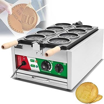 Korean coin waffle maker 3000W, commercial coin pancake machine ...