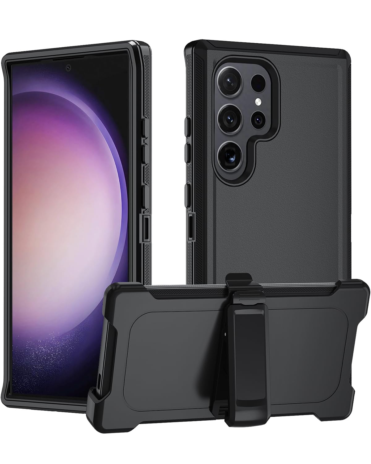 Amazon.com: Miimall for Samsung Galaxy S25 Ultra Case with Belt Clip, with 360° Rotating ...