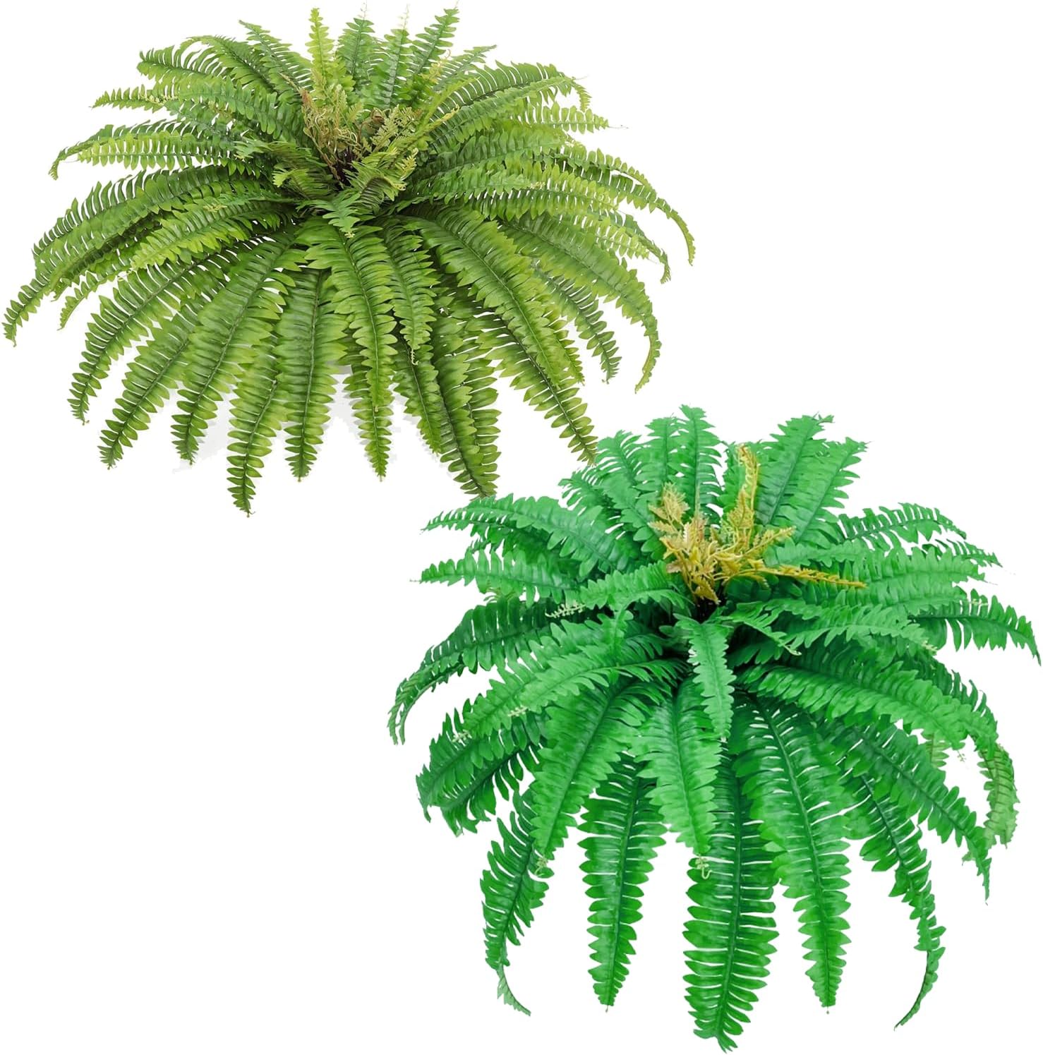 Amazon.com: Artificial Ferns for Outdoors & Indoors, 45" Large Faux ...