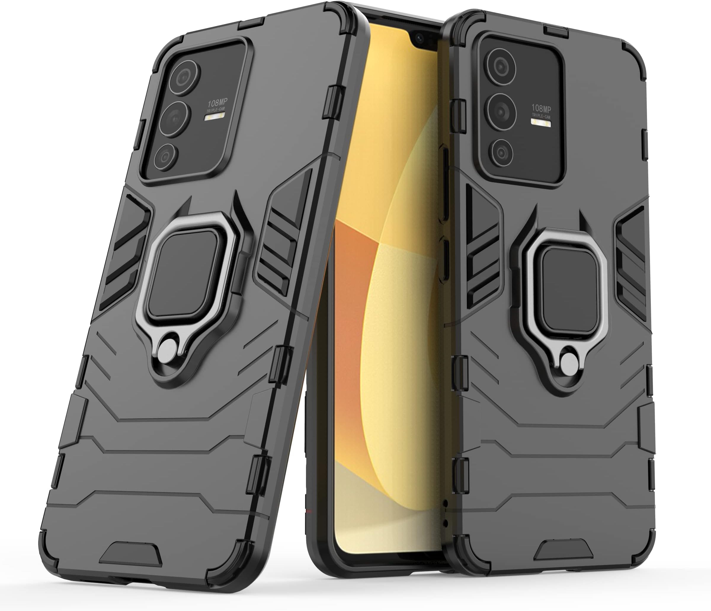 SPAZY CASE® Vivo V40E 5G Back Cover | Dual Layer Armor Defender Full ...