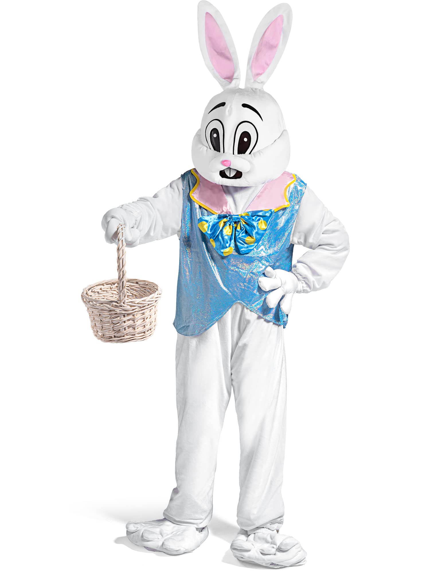 Syhood Easter Bunny Costume Upgrade Adult Bunny Suit Outfit White ...
