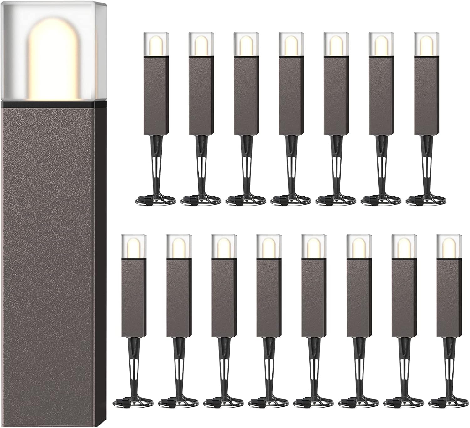 GOODSMANN Low Voltage Pathway Lighting 16PK Bollard Landscape Lights ...