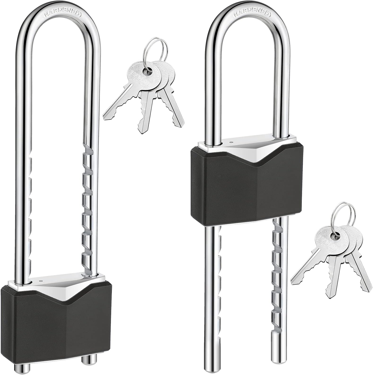 Master Lock Silver Outdoor Laminated Padlock with Keys, Extra Long ...