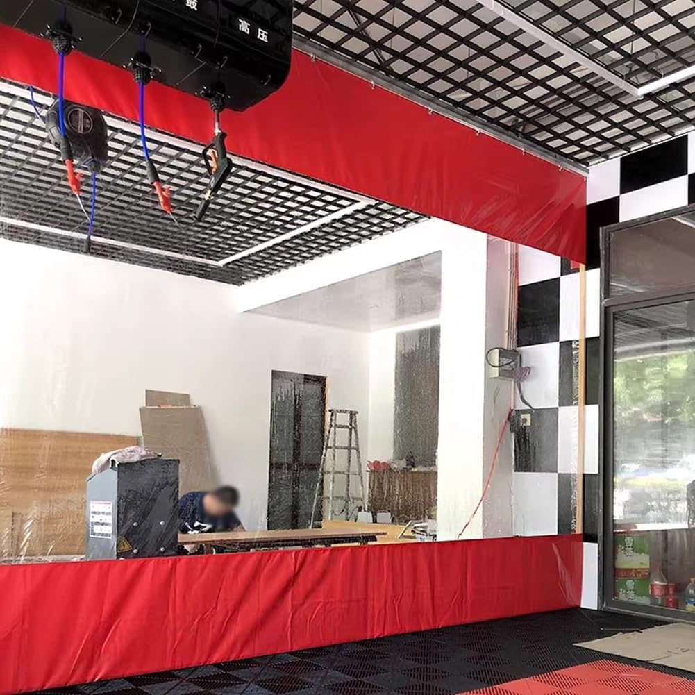Transparent PVC Tarpaulin for Car Wash Doors Patios Porches & Outdoor ...
