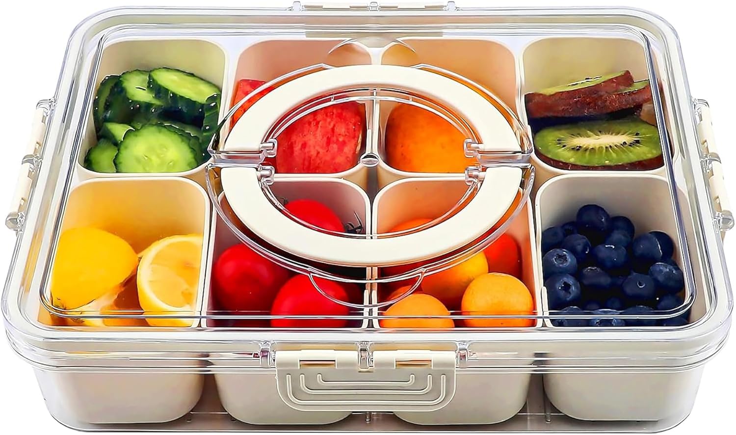 Amazon.com: HOMALUXE BPA-Free Clear 8-Compartment Food Storage ...