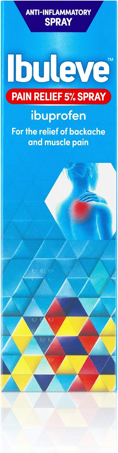 Ibuleve Pain Relief 5% Ibuprofen Spray, Anti-Inflammatory Relief for ...