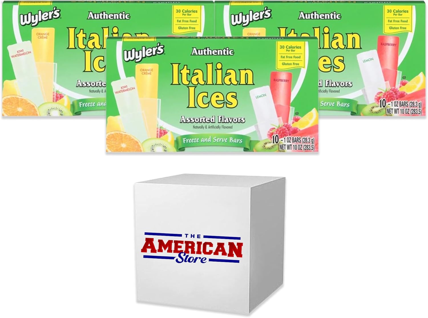 Wyler's Authentic Italian Ice Pops I Fat Free Freezer Bars I Original ...