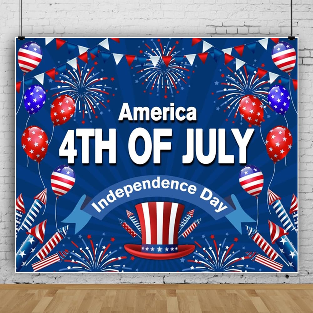 4th of July Backdrop 10x8ft Independence Day Photography Background ...