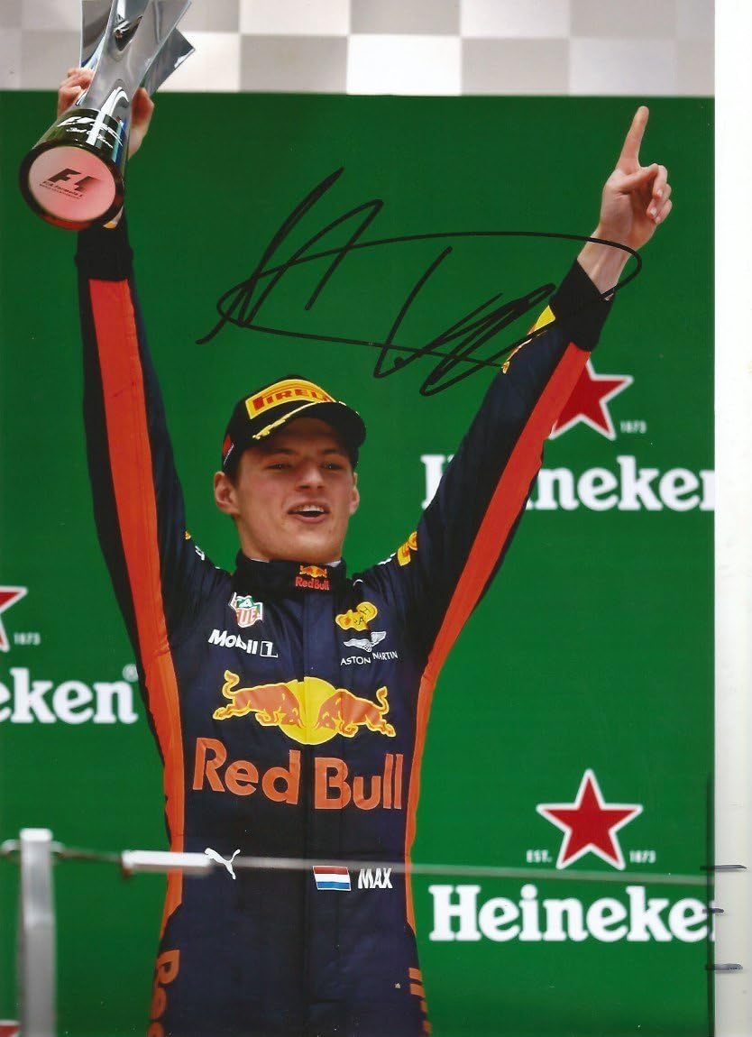 Amazon.com: Max Verstappen FORMULA ONE RED BULL 2017 autograph, In ...