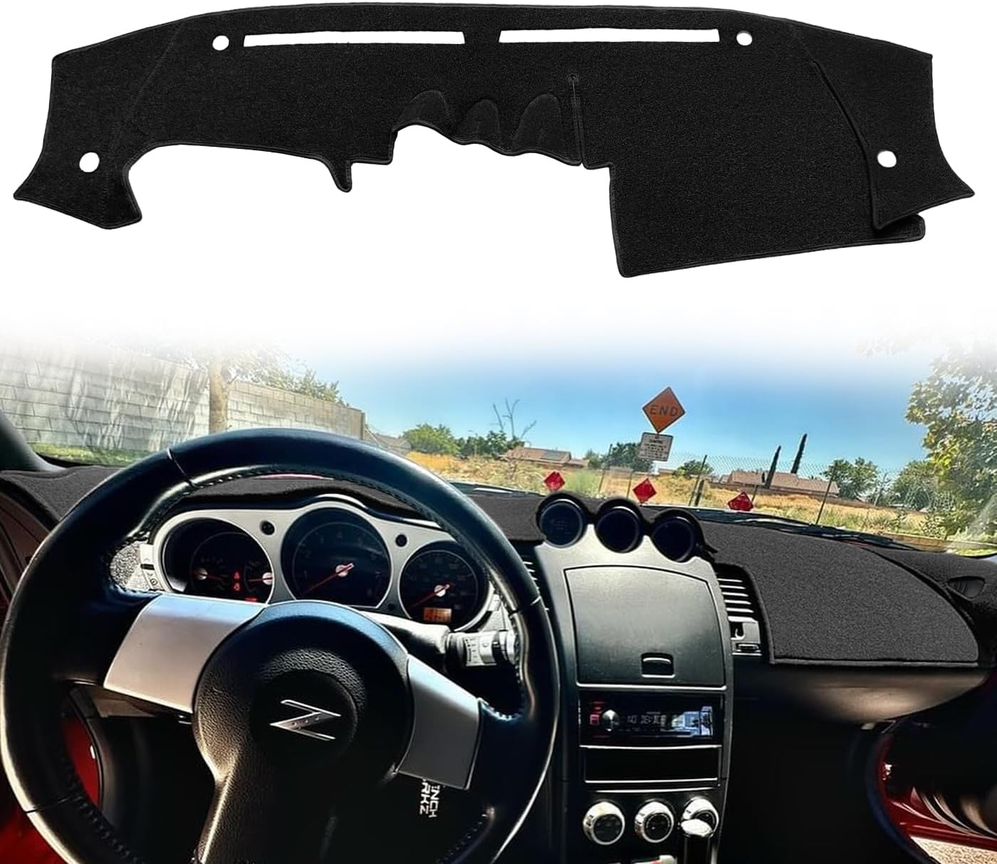 Amazon.com: Dash Cover Mat Custom Fit for Nissan 350Z with Sensor Cutouts,Dashboard Pad Cap ...