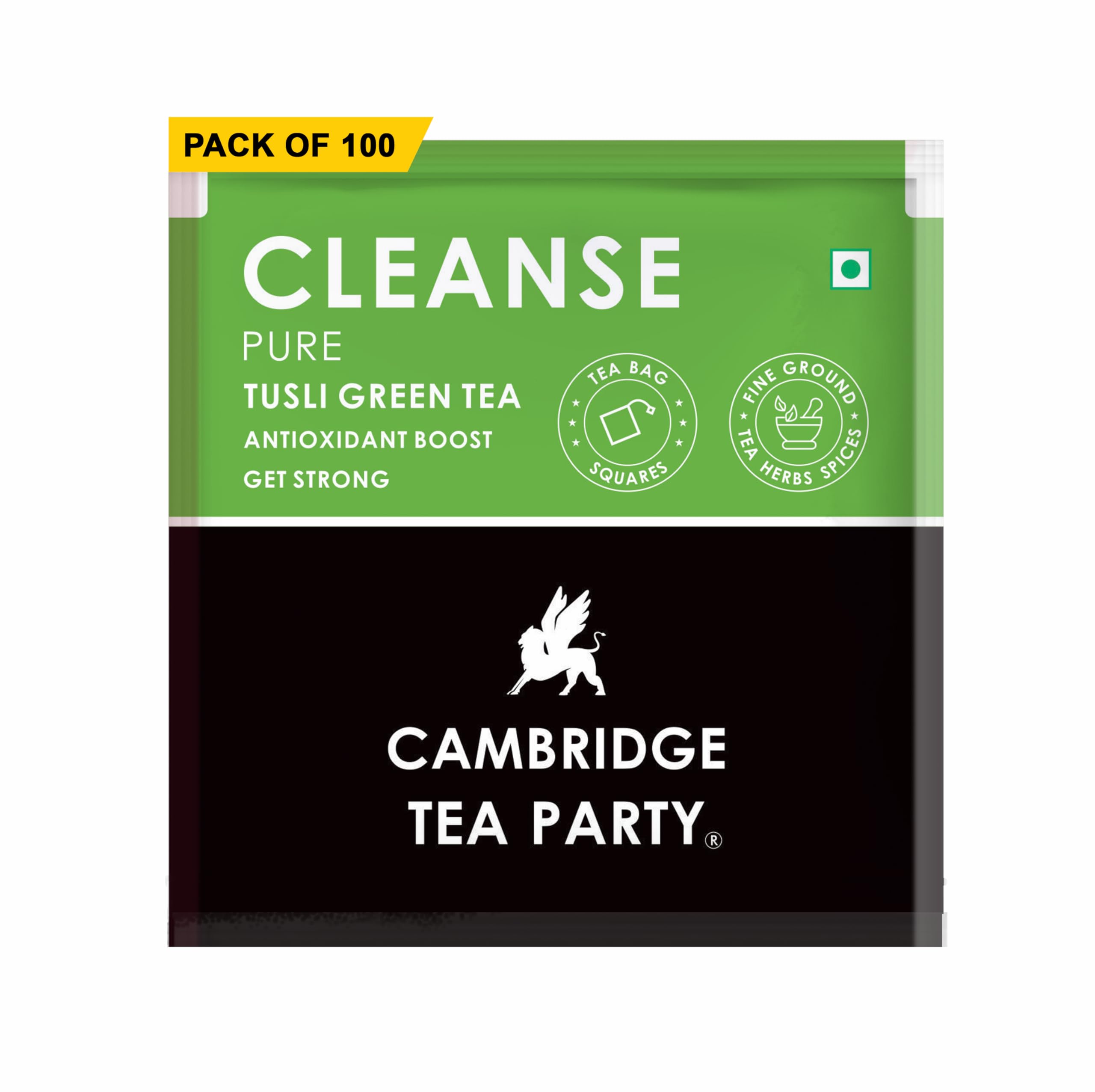Cambridge Tea Party Pure Tulsi Green Tea 100 Tea Bags, Cleanse, Bulk ...