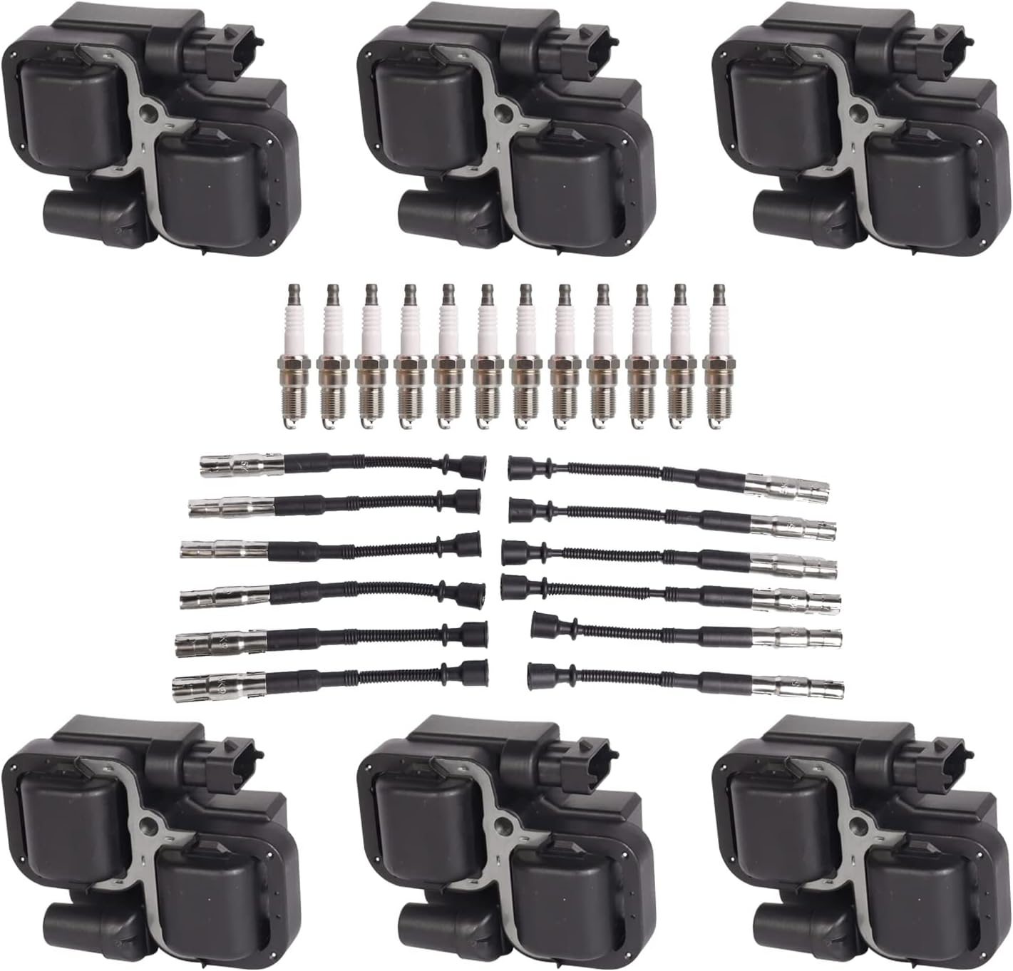 Comprar ENA Set of 6 Ignition Coil with 12 Iridium Spark Plug and Wire ...