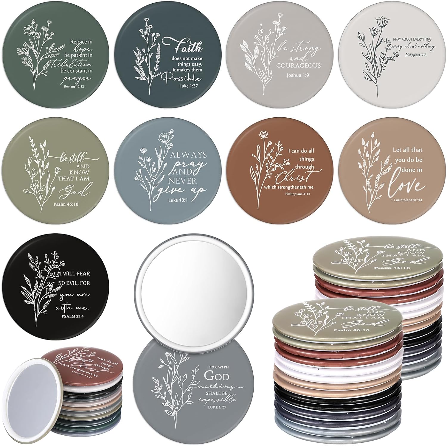 Amazon.com: GlikCeil 40 Pcs Mini Christian Compact Mirror Bulk ...