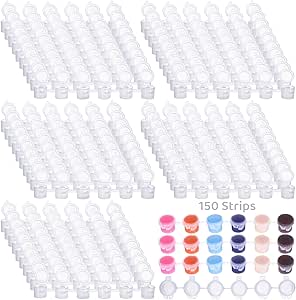 Amazon.com: 150 Strips Mini Empty Paint Cups, 900 PCS Paint Cup Pots ...