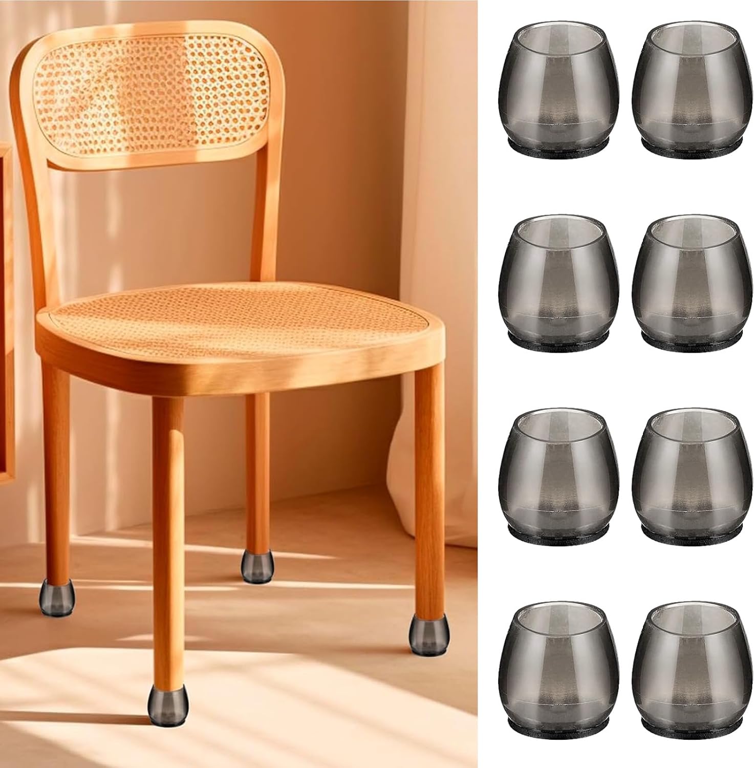 Chair Leg Protectors, Silicone and Felt Furniture Pads for Noise ...