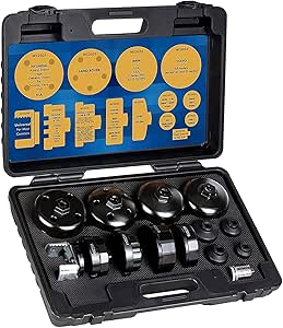 Premium Guard 14-Piece Cartridge Oil Filter Wrench Cap Set with ...