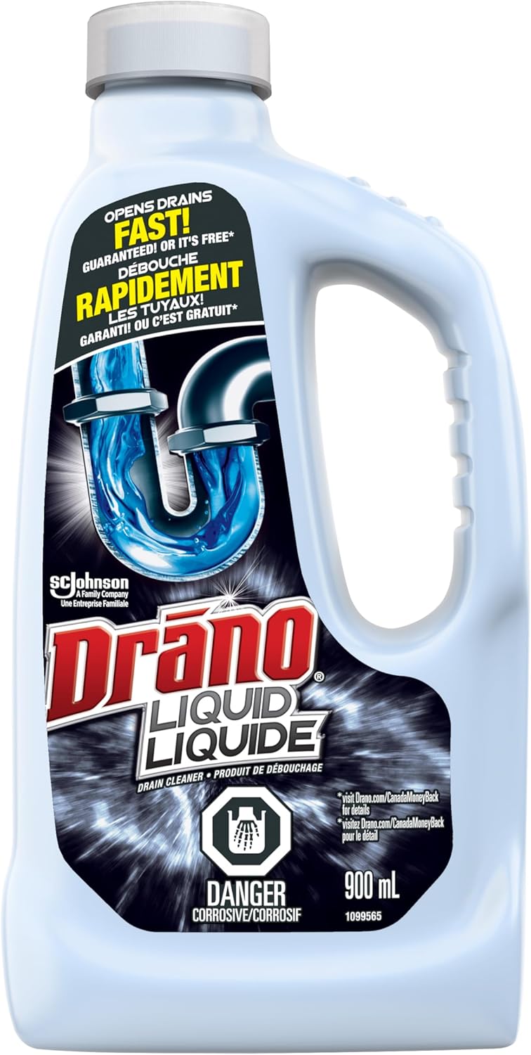Drano Liquid Drain Clog Remover and Cleaner, Unclogs and Removes ...