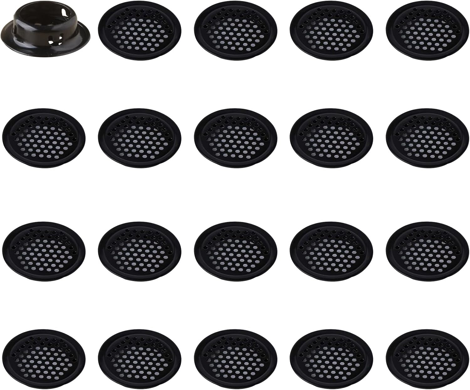 Leliafleury 20Pcs Air Vent Louver Round Ventilation Grilles Mesh Hole ...