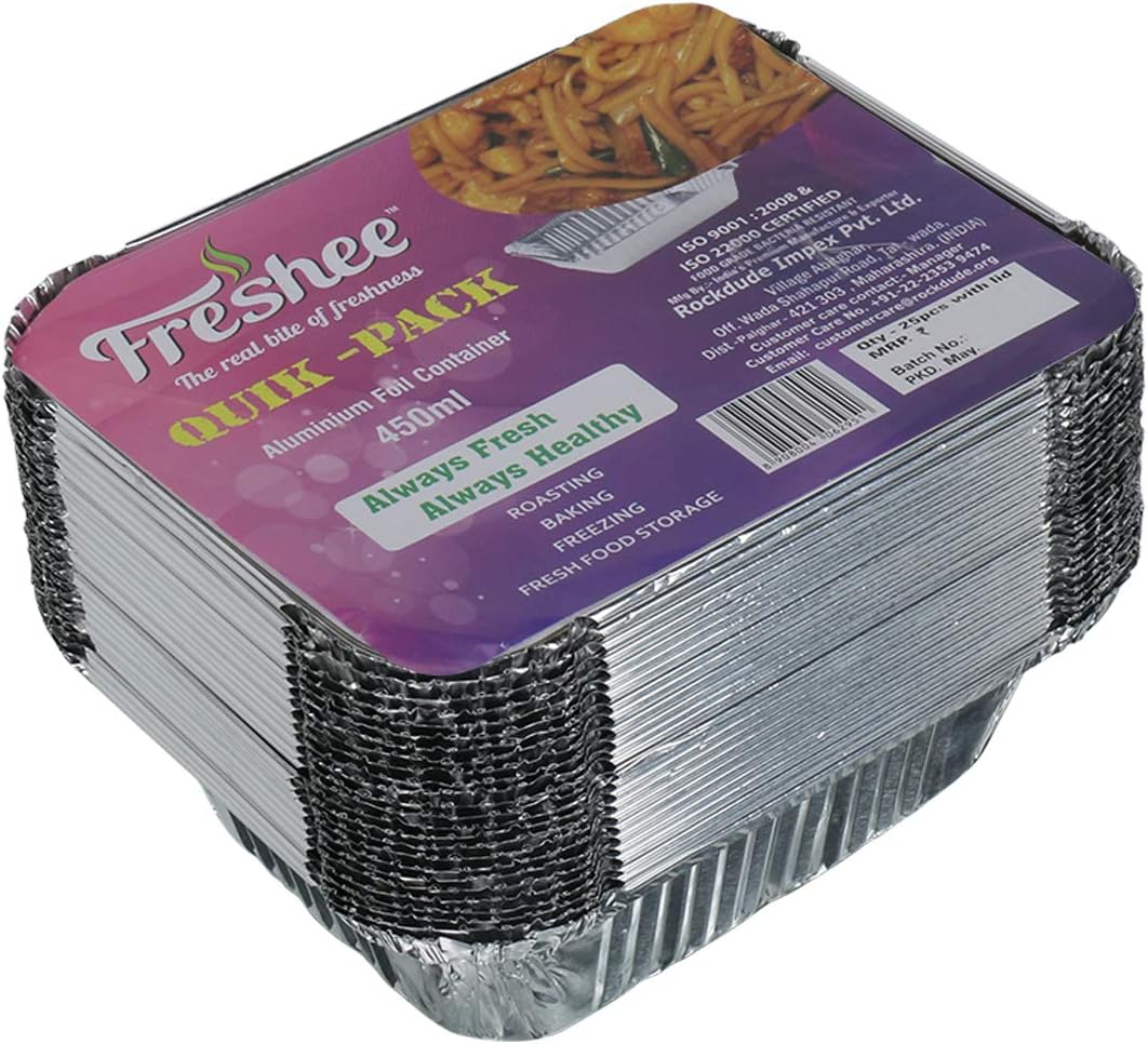 M&M Aluminum Food Storage Disposable Aluminium Foil Containers With Lid ...