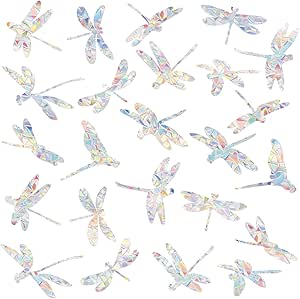 Amazon.com: PLIGREAT 24 Pcs Dragonfly Window Stickers, Static Window ...