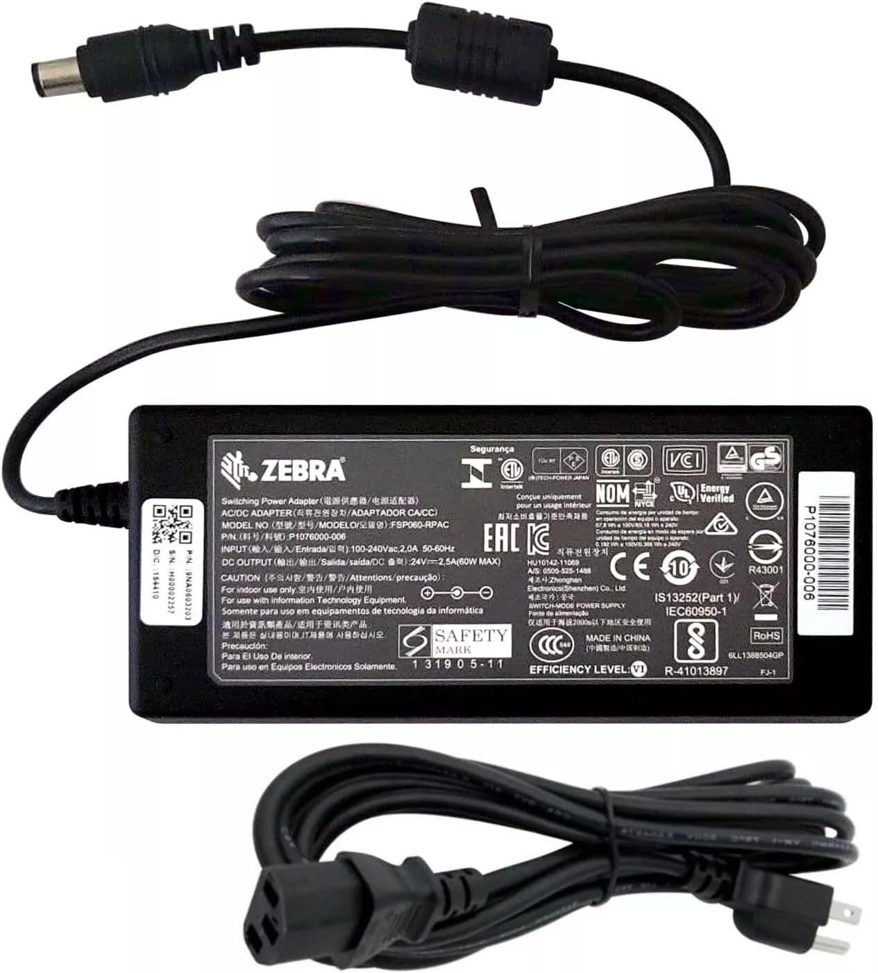 Amazon.com: Genuine FSP060-RPAC 24V 2.5A 60W AC Adapter for Zebra ZD400 ...