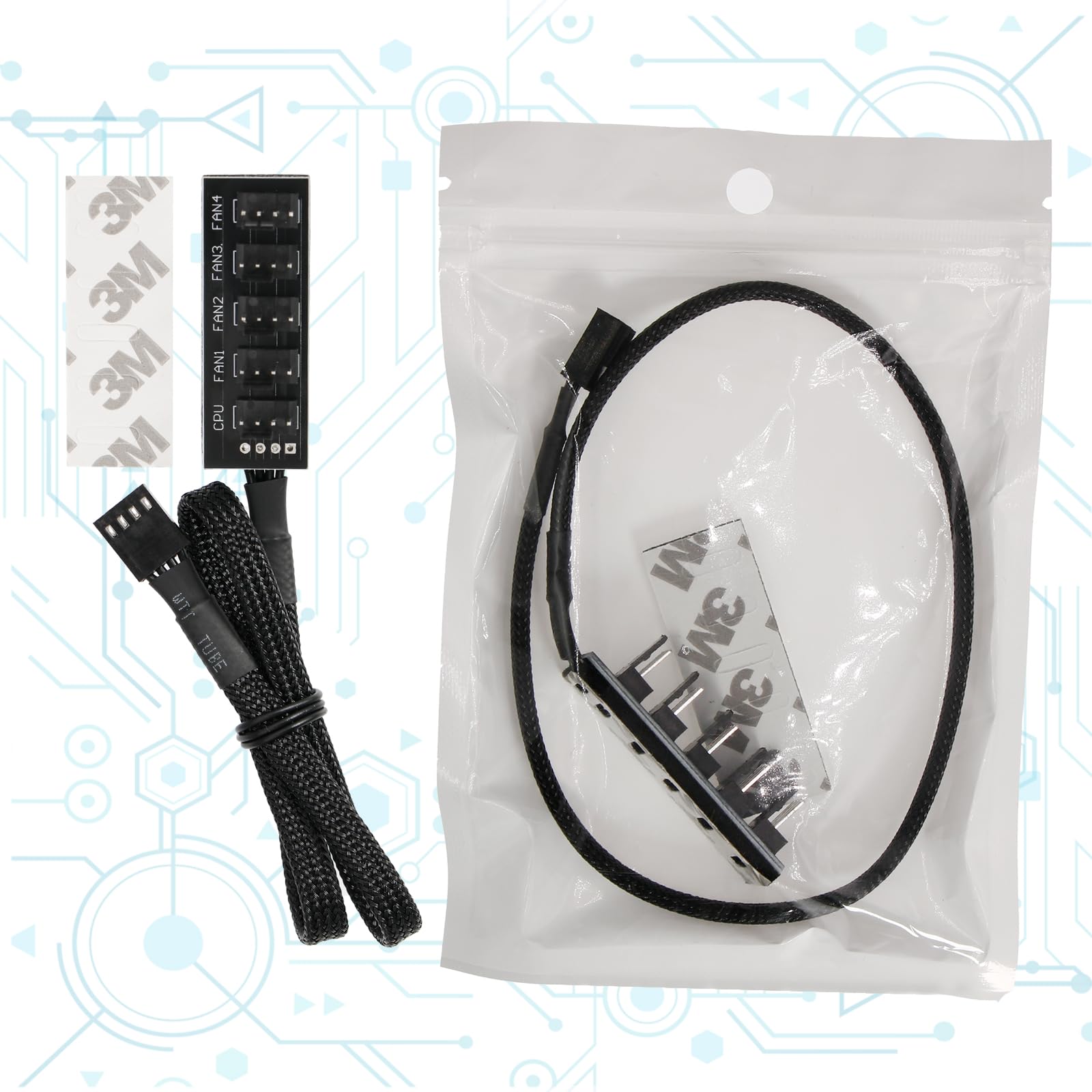 Snapklik.com : FOXTIP 4-Pin PWM PC Case Fan Hub (2-Pack) - Power Supply ...