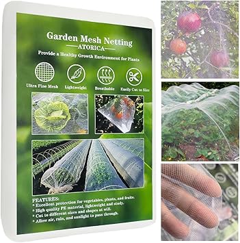 Amazon.com : Atorica Garden Netting, 10x50Ft Fruit Tree Netting for ...