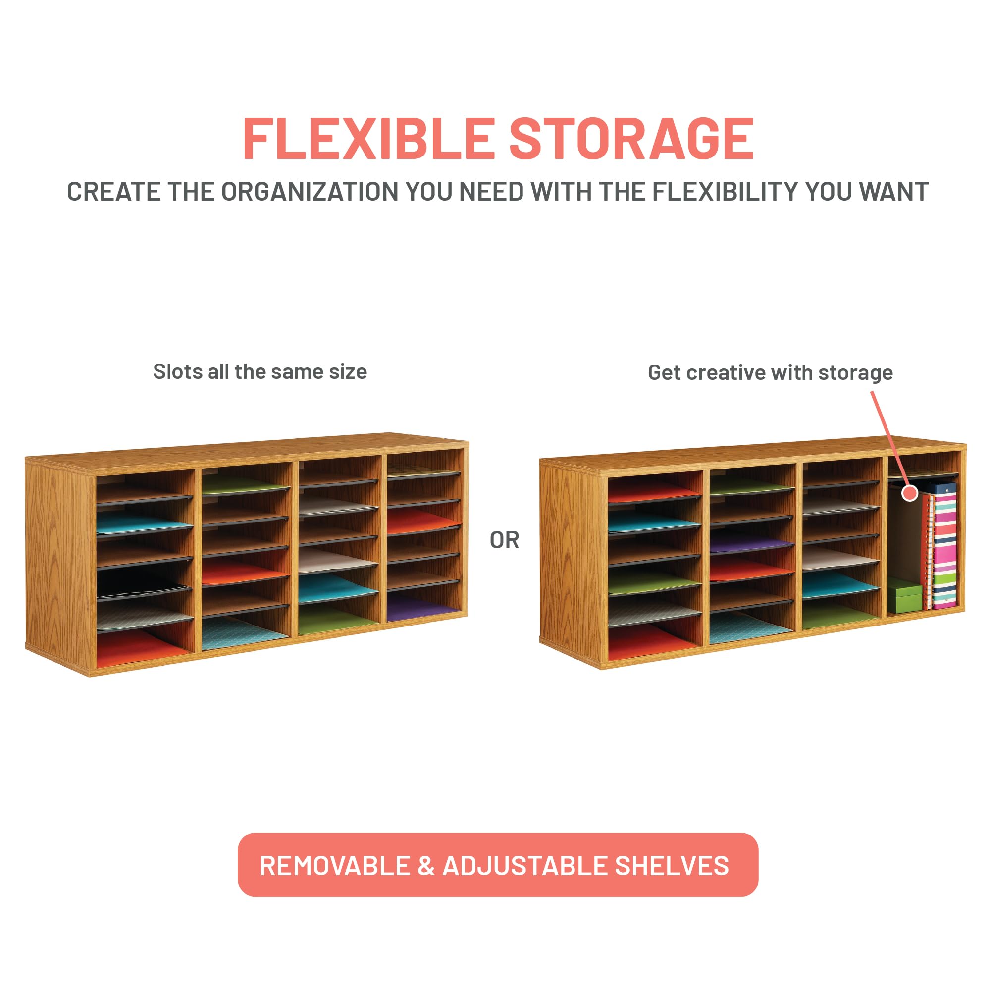 Safco, Wooden Paper and Mail Organizer for Home Office and Classroom ...