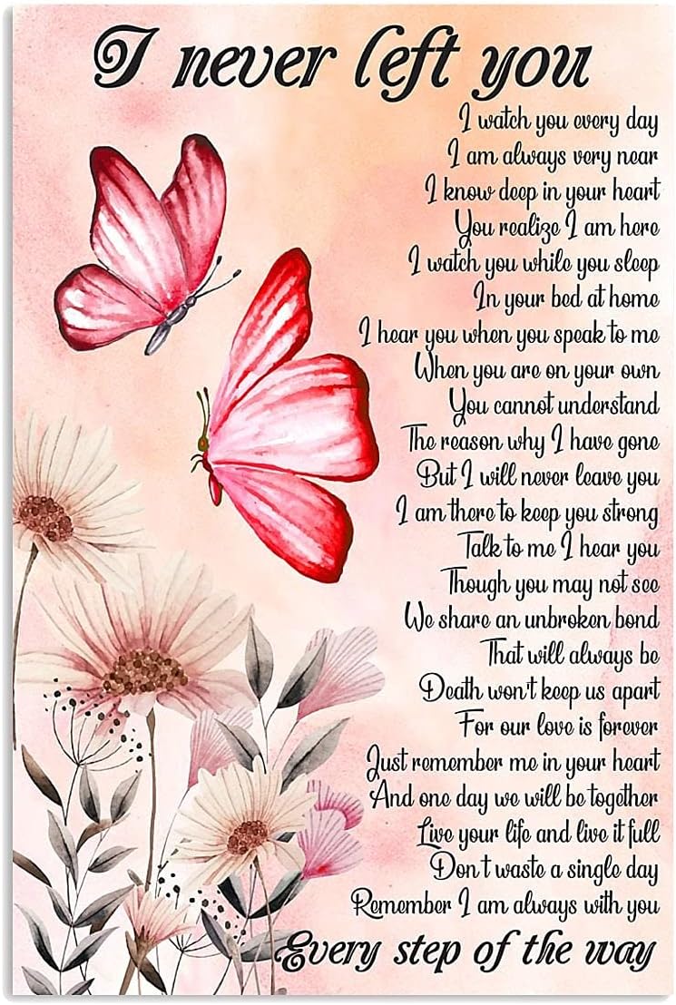 Butterflies I Never Left You Every Step of The Way Vintage Poster Tin ...