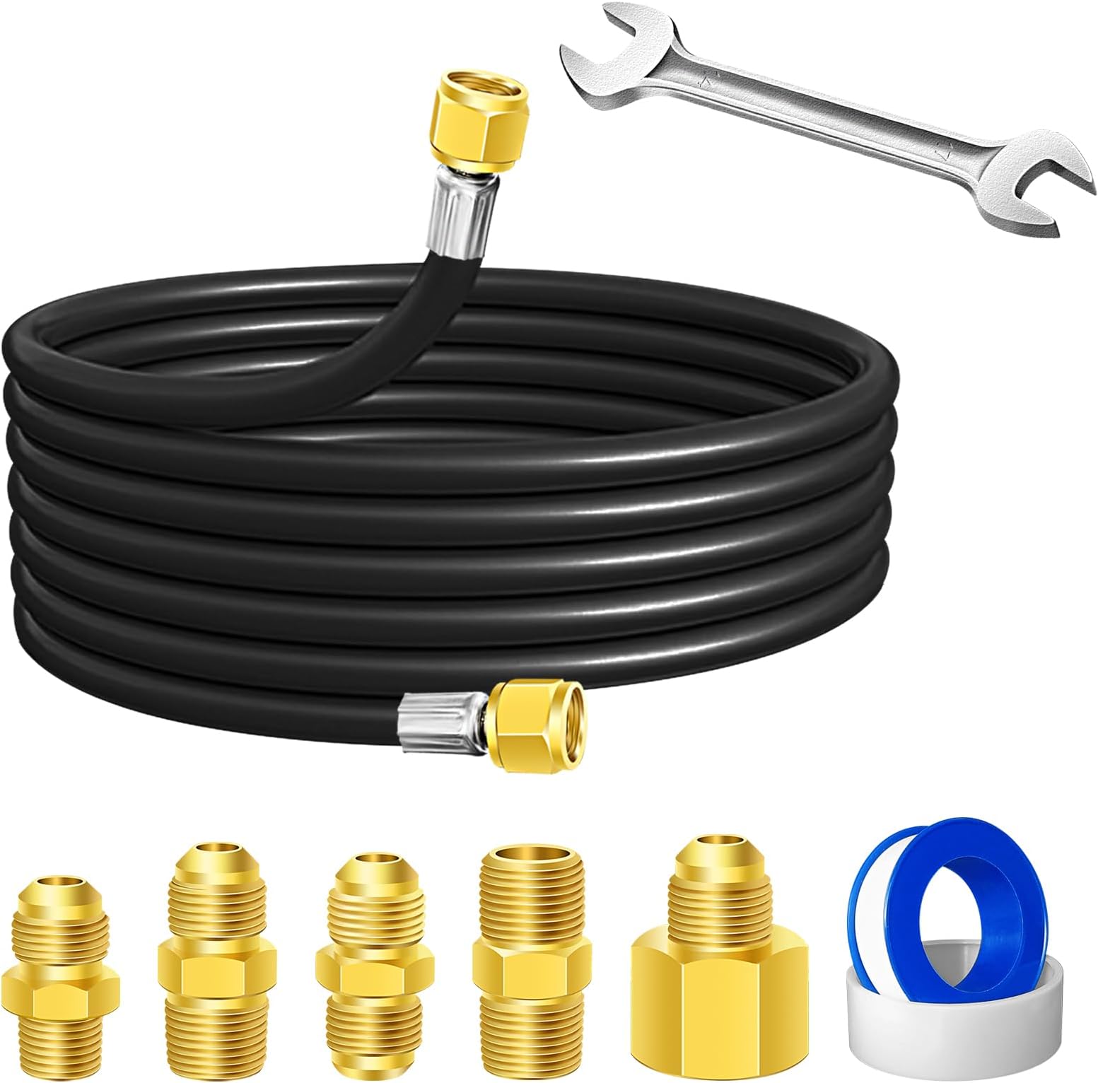 Amazon.com: 20Ft High Pressure Braided Propane Hose Extension and ...